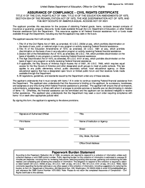 Fillable Online Civil Rights Compliance Form Fax Email Print - pdfFiller