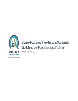 Fillable Online healthexchange ca Covered California Provider Data ...