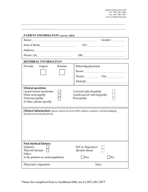 Southland Emg - Fill Online, Printable, Fillable, Blank | pdfFiller