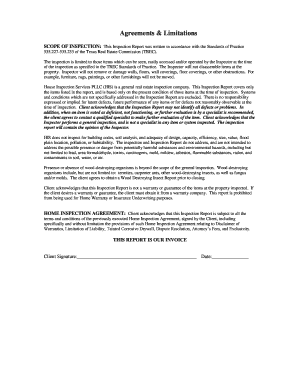 Fillable Online Important Agreements & Limitations Fax Email Print ...