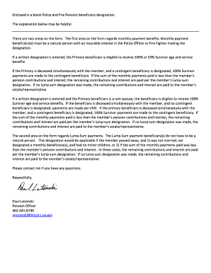 Fillable Online lincoln ne Beneficiary Designation Letter and Form.doc ...