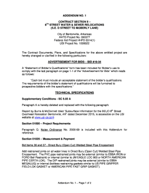 Fillable Online Addendum No. 1 (PDF) - USI Consulting Engineers Fax ...