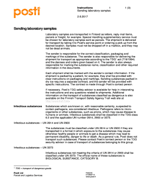 Fillable Online Sending laboratory samples Fax Email Print - pdfFiller