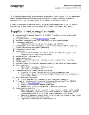 Fillable Online To ensure timely processing of your invoices for ...