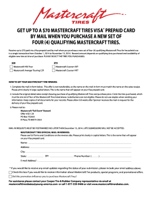 Fillable Online Mastercraft Rebate Form. Mastercraft Rebate Form Fax ...