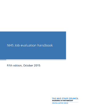 Fillable Online NHS Job evaluation handbook Fax Email Print - pdfFiller