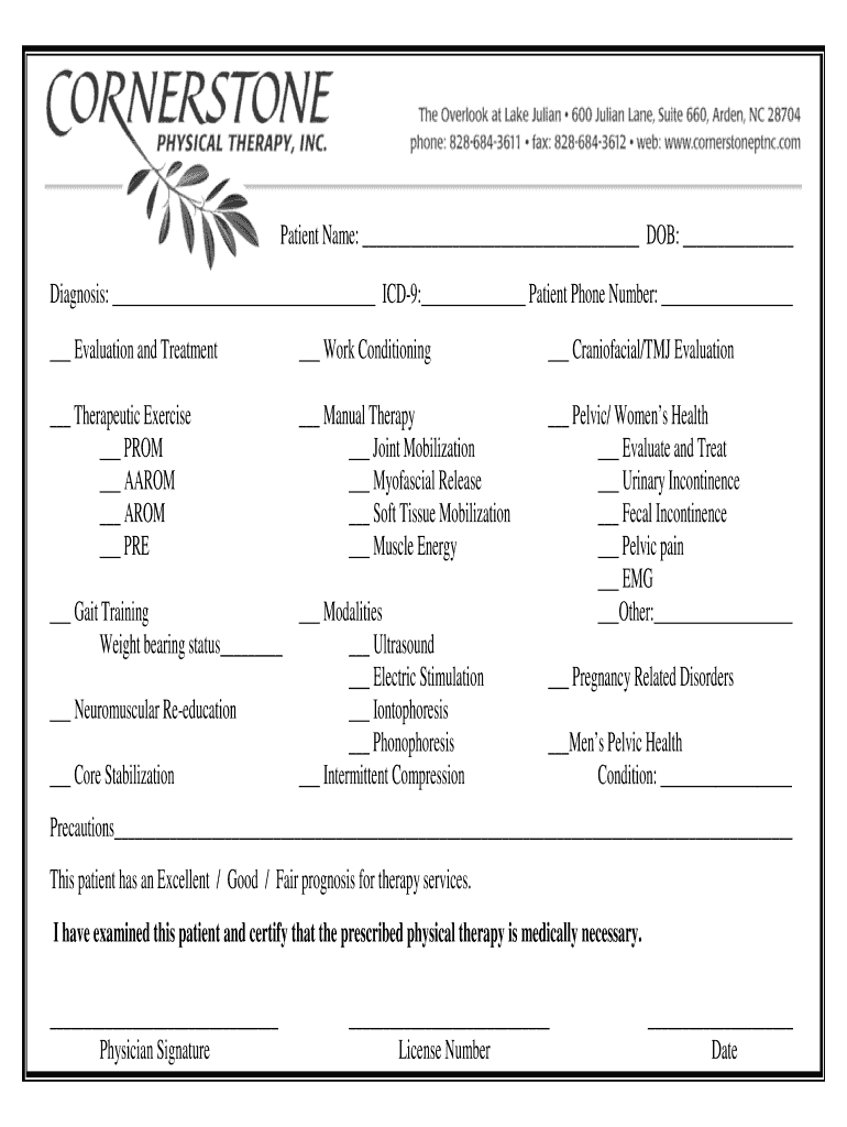Fillable Online Patient Name: DOB: Fax Email Print - pdfFiller