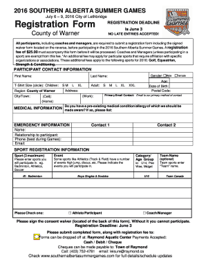 Fillable Online Registration Form REGISTRATION DEADLINE - Ramp Fax ...