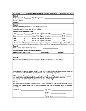 Fillable Online CERTIFICATE OF RELEASE TO SERVICE Amended Aug 2013 Fax ...