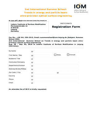 Fillable Online iom-leipzig PARTICIPANTS Registration Form - iom ...