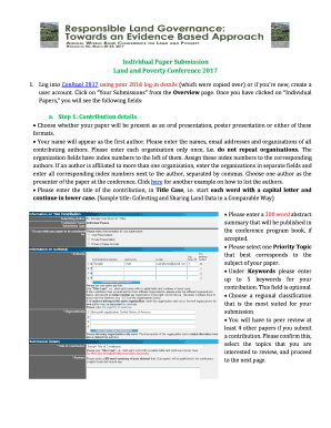 Fillable Online Individual Paper Submission Fax Email Print - pdfFiller