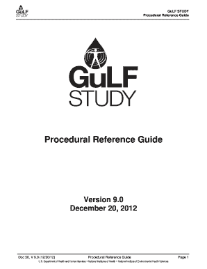 Fillable Online niehs nih Procedural Reference Guide - niehs nih Fax ...