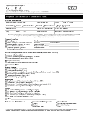 Fillable Online 85x11 Upgrade Vision Enrollment Form -092011.doc Fax ...