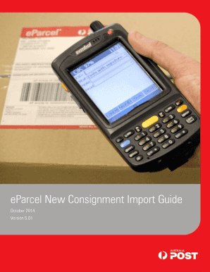 Fillable Online eParcel Consignment Import Guide Fax Email Print ...