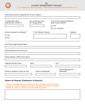 Fillable Online davie k12 nc STUDENT REASSIGNMENT REQUEST Fax Email ...