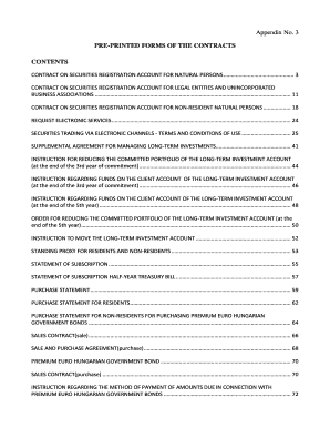 Fillable Online PRE-PRINTED FORMS OF THE CONTRACTS Fax Email Print ...