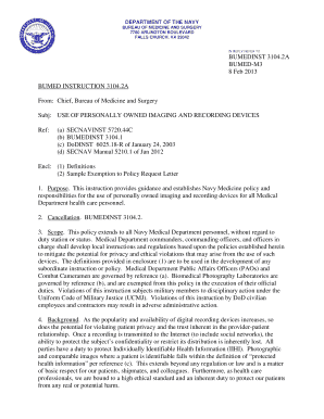 Fillable Online BUMED INSTRUCTION 3104 Fax Email Print - pdfFiller