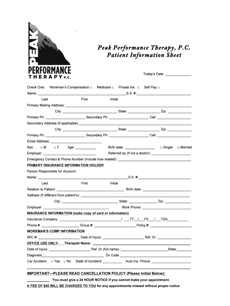 Fillable Online New patient folder Fax Email Print - pdfFiller