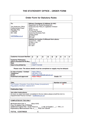 Fillable Online THE STATIONERY OFFICE ORDER FORM Fax Email Print ...