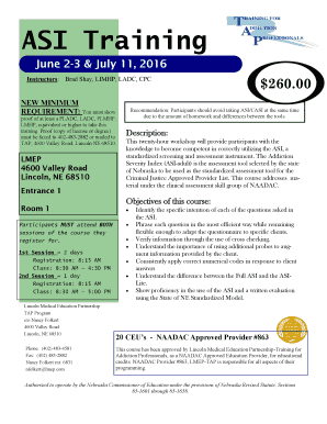 Fillable Online ASI Training - lmep.com Fax Email Print - pdfFiller