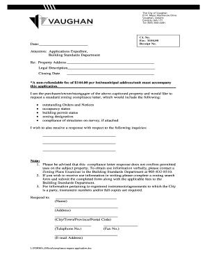 Fillable Online Vaughan, Ontario Fax Email Print - pdfFiller