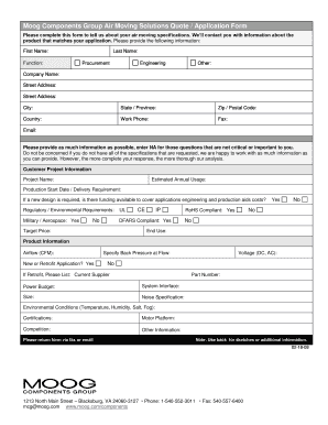 Fillable Online Moog Components Group Air Moving Solutions Quote ...