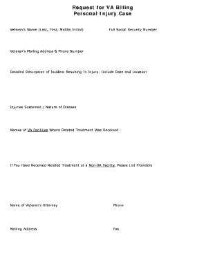Fillable Online va Request for VA Billing Fax Email Print - pdfFiller