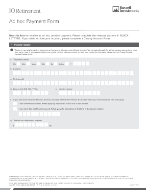 Fillable Online Ad hoc Payment Form Fax Email Print - pdfFiller