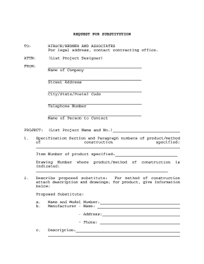 Fillable Online Sect0164 Request for Substitutions.doc Fax Email Print ...