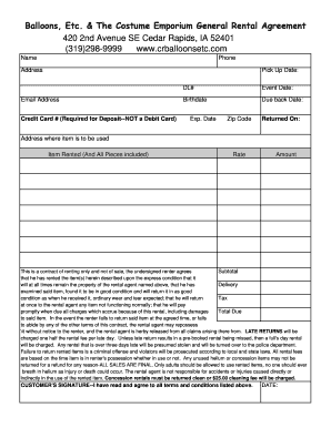 Fillable Online Balloons, Etc Fax Email Print - pdfFiller