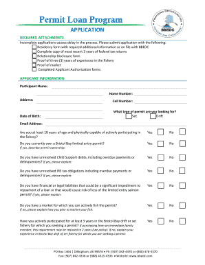 Fillable Online Permit Loan Program Fax Email Print - pdfFiller