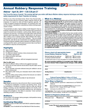 Fillable Online Annual Robbery Response Training - Sitemason Fax Email ...