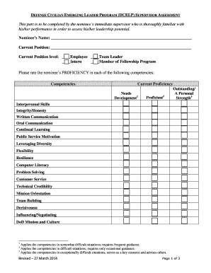 Fillable Online asc army DEFENSE CIVILIAN EMERGING LEADER PROGRAM ...