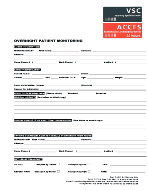 Fillable Online OVERNIGHT PATIENT MONITORING - ... Fax Email Print ...