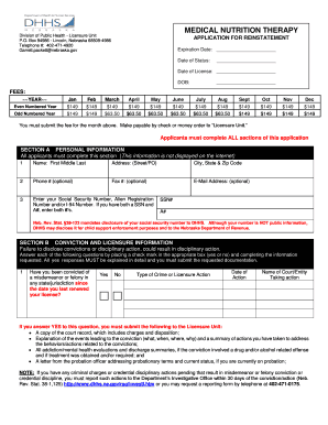 Fillable Online dhhs ne The following information relates to a License ...