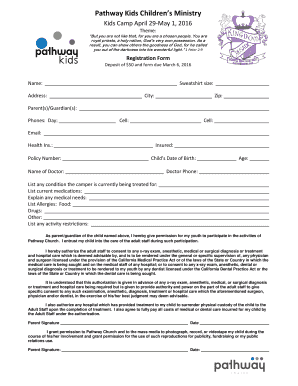 Fillable Online Pathway Kids Children's Ministry - pathwayonline.com ...