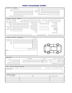 Fillable Online lemonshine co hpi part exchange form2 - lemonshine co ...