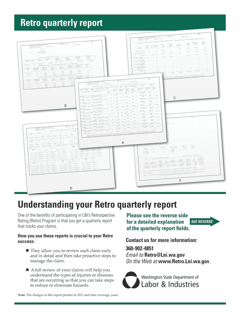 Fillable Online lni wa Understanding your Retro quarterly report. Retro ...