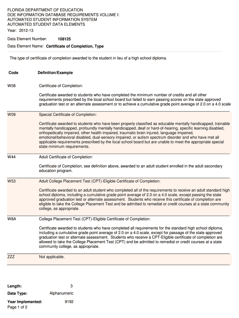 Fillable Online Certificate of Completion: Fax Email Print - pdfFiller