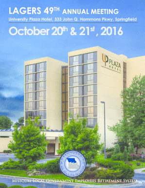 Fillable Online molagers University Plaza Hotel, 333 John Q - molagers ...