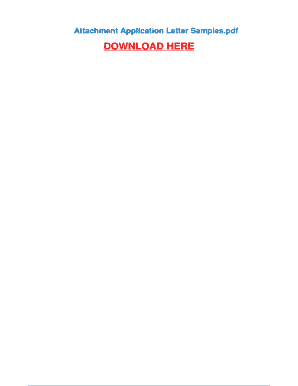Fillable Online Attachment Application Letter Samples Fax Email Print ...