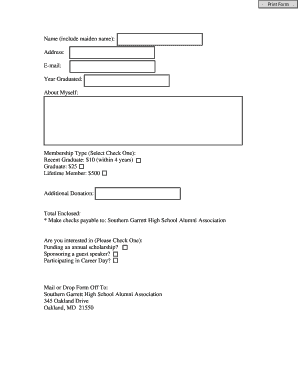 Fillable Online garrettcountyschools Name (include maiden name): Fax Email Print - pdfFiller