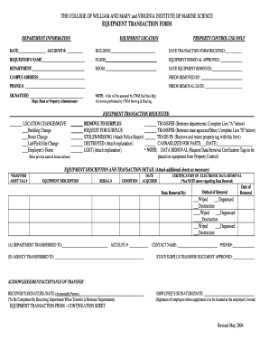 Fillable Online wm EquipmentTransaction.doc - wm Fax Email Print - pdfFiller