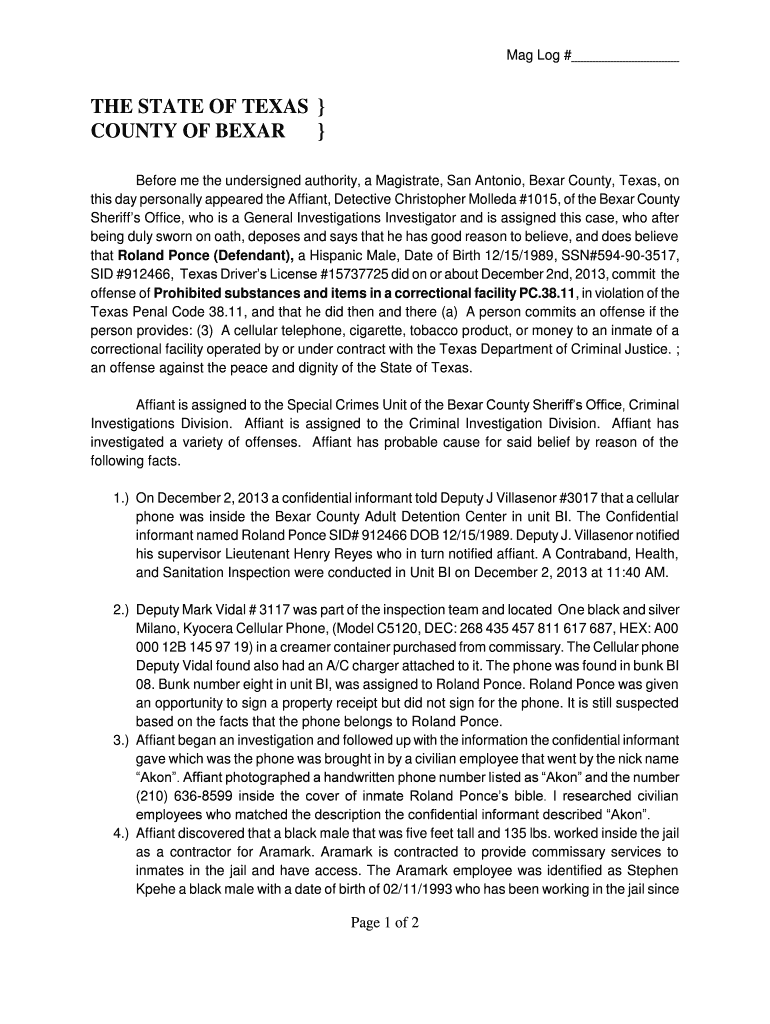 Fillable Online THE STATE OF TEXAS COUNTY OF BEXAR Fax Email Print - pdfFiller