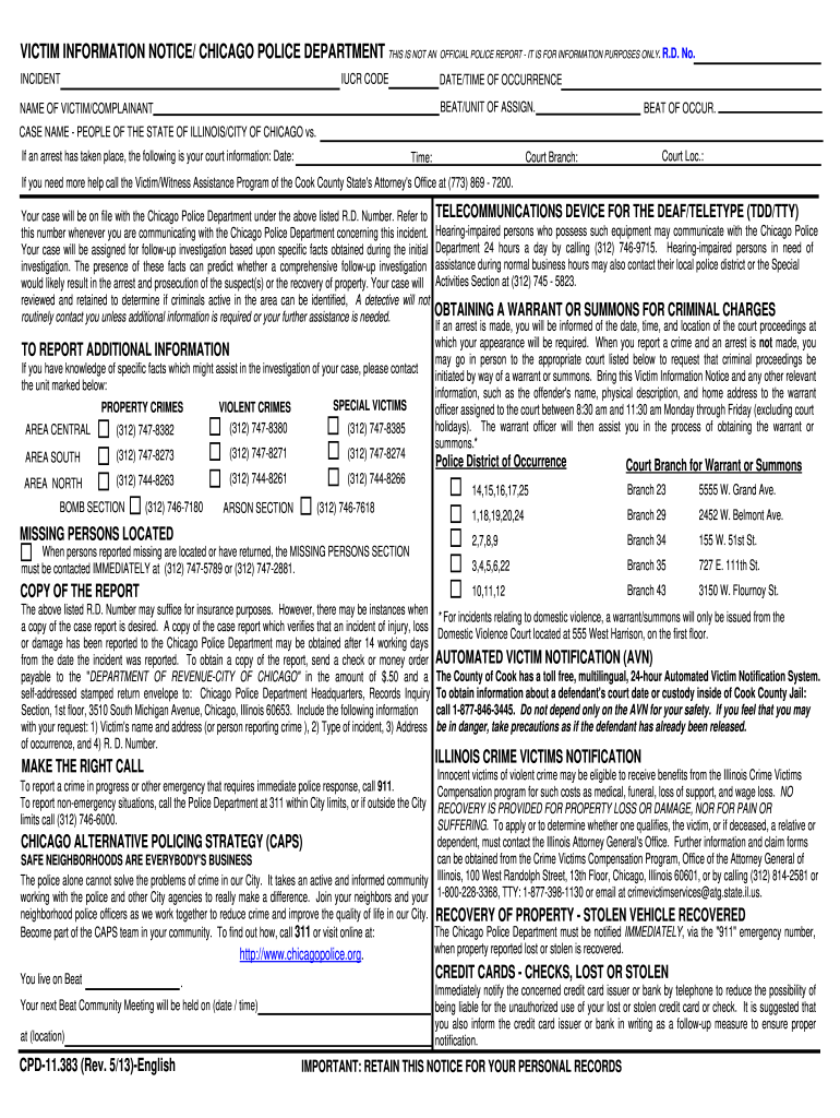 Victim information notice: Fill out & sign online | DocHub