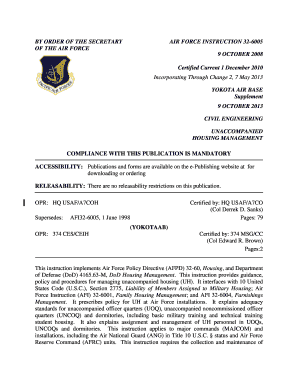 Fillable Online AIR FORCE INSTRUCTION 32-6005 Fax Email Print - pdfFiller