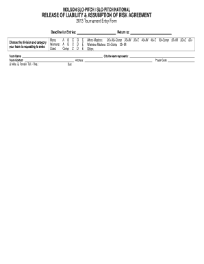 Fillable Online MOLSON SLO-PITCH / SLO-PITCH NATIONAL Fax Email Print ...