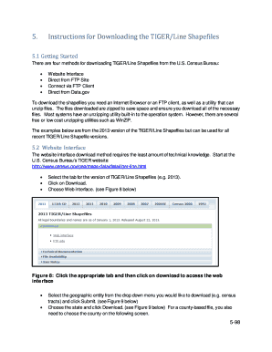 Fillable Online www2 census Instructions for Downloading the TIGER/Line ...