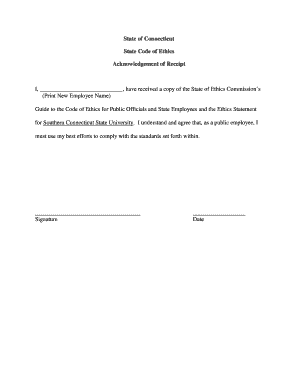 Fillable Online southernct State of Connecticut State Code of Ethics ...