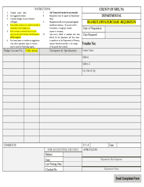 Fillable Online (Open) Purchase Requisition Form - Erie County Fax ...